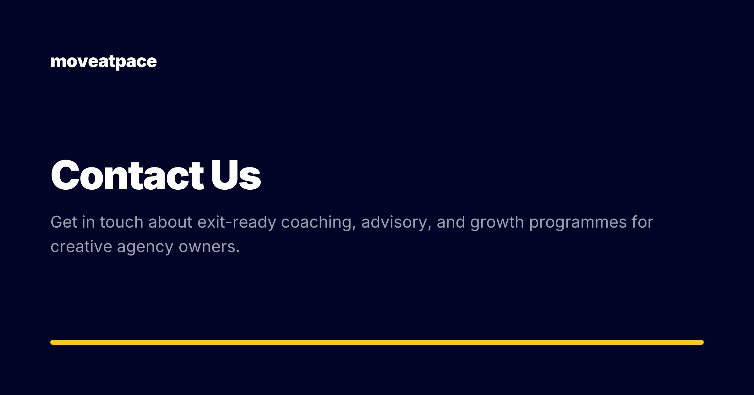 Contact Us | Move at Pace